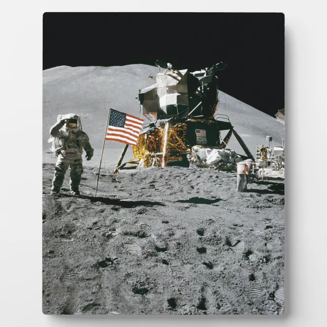 moon landing apollo 15 lunar module nasa 1971 plaque | Zazzle