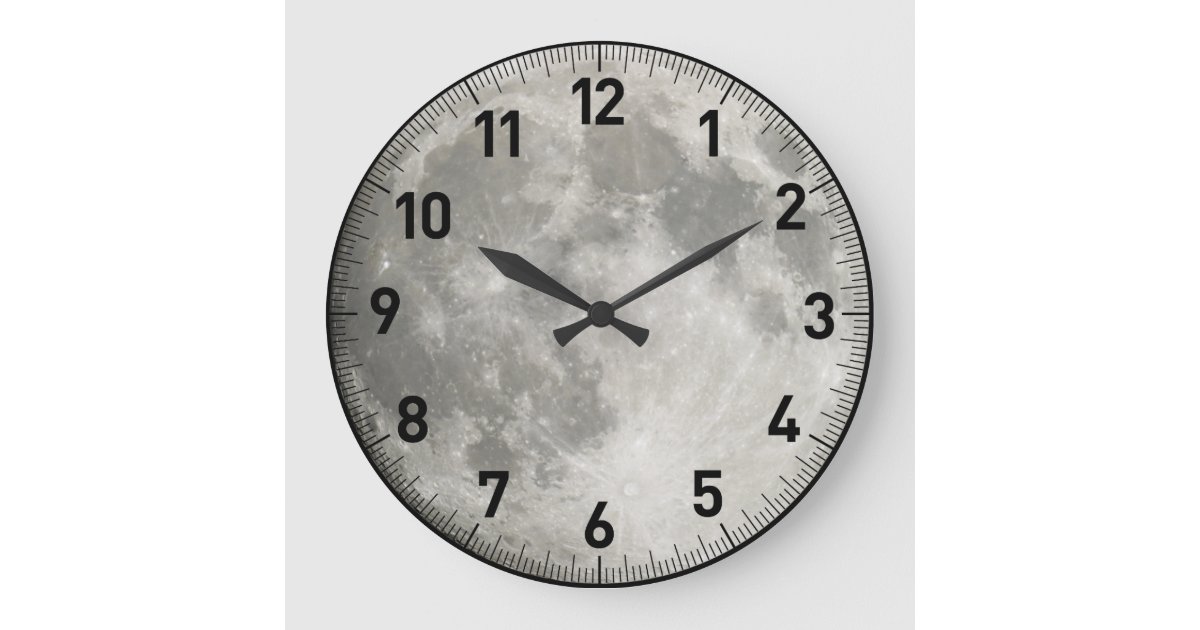 Moon Large Clock | Zazzle