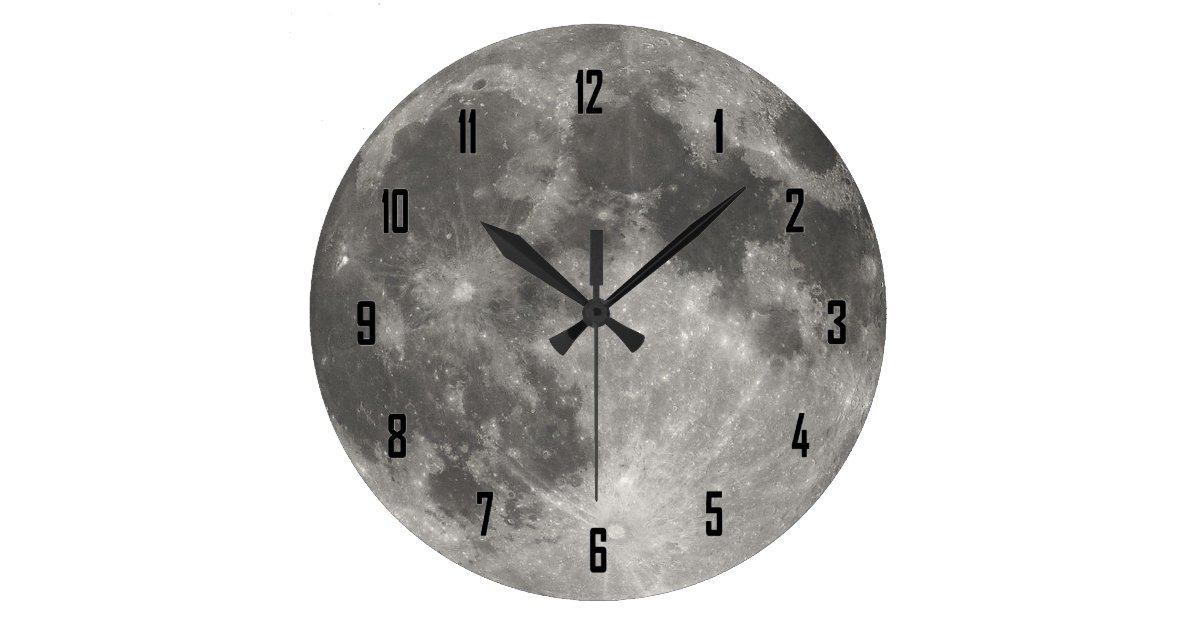 MOON LARGE CLOCK | Zazzle