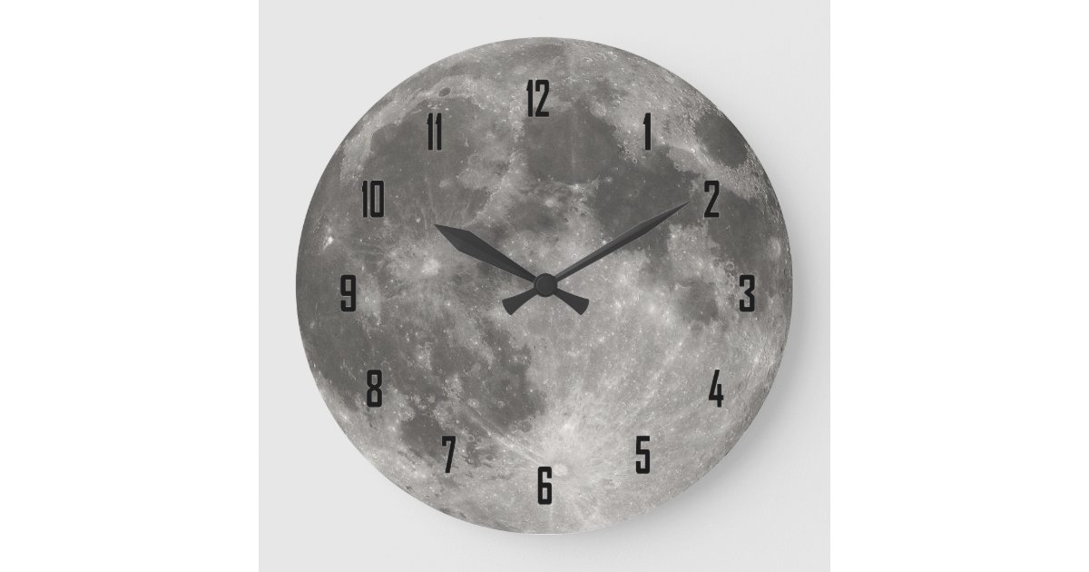 MOON LARGE CLOCK | Zazzle