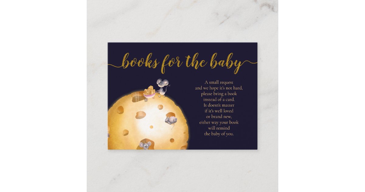 Moon made of cheese books for the baby enclosure card | Zazzle