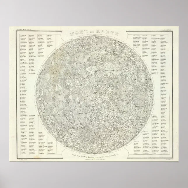 Moon Map Poster | Zazzle
