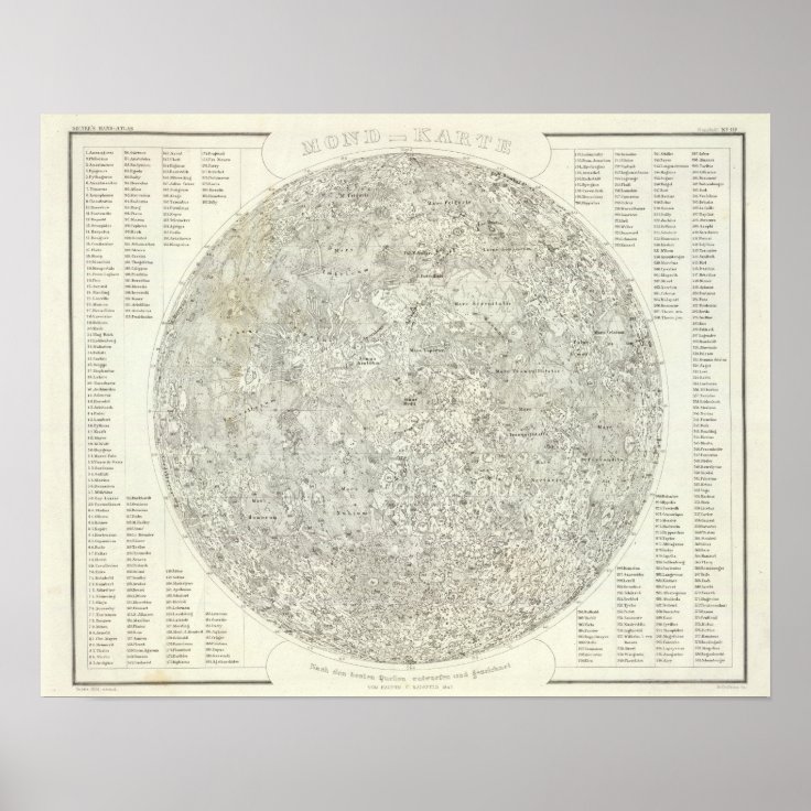 Moon Map Poster | Zazzle