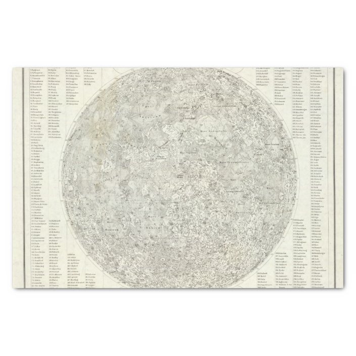 Moon Map Tissue Paper | Zazzle.com