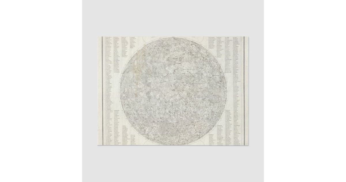 Moon Map Tissue Paper | Zazzle