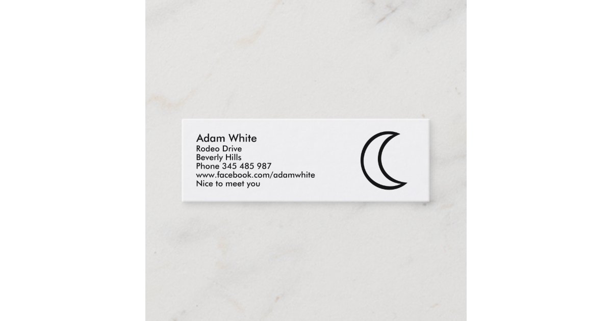 Moon Mini Business Card | Zazzle