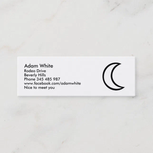 Moon Mini Business Card | Zazzle