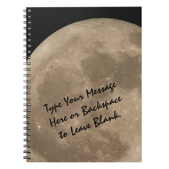 Moon Notebook Custom Full Moon Journal Book Gifts | Zazzle.com