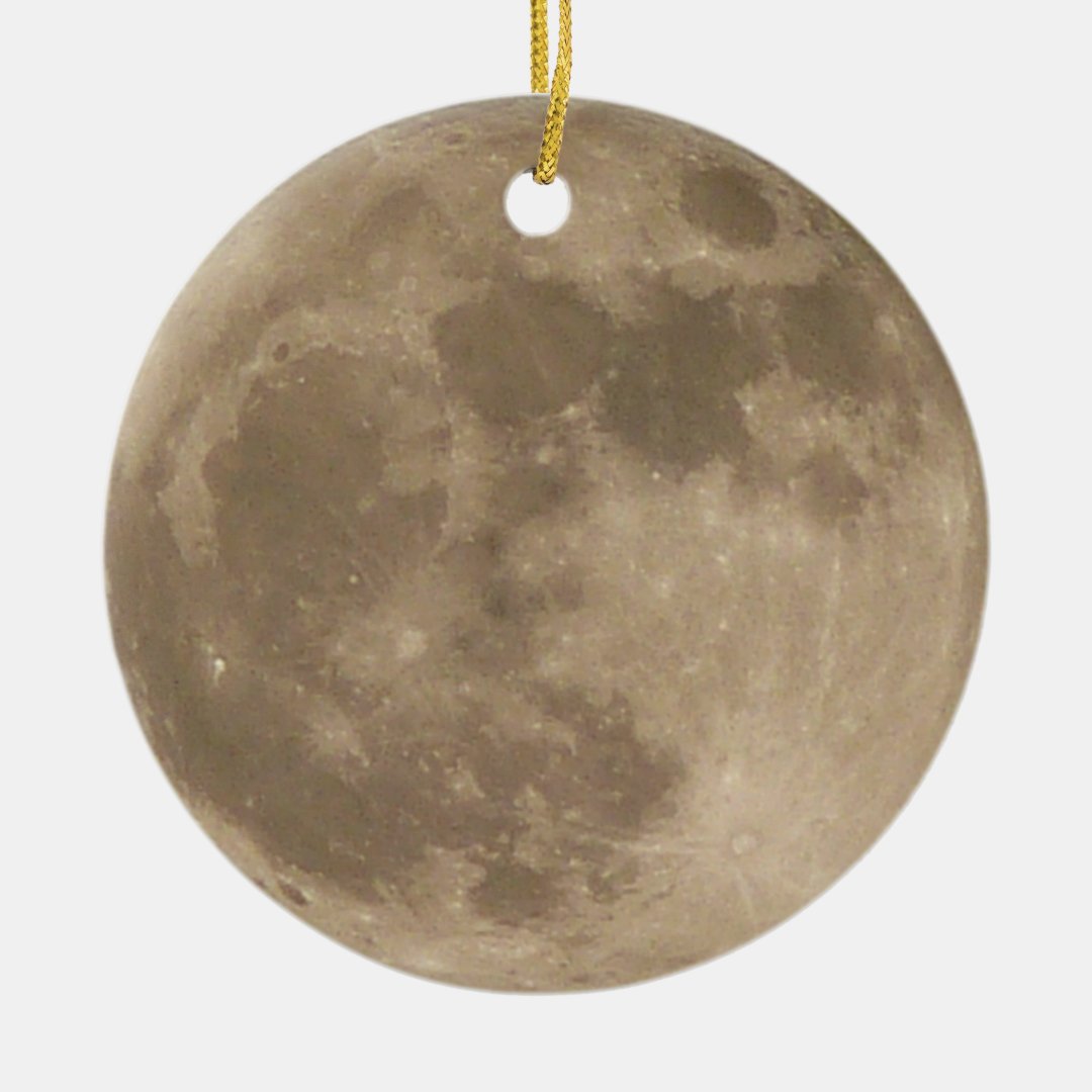 Moon Ornament Full Moon Decoration Lunar Gifts | Zazzle
