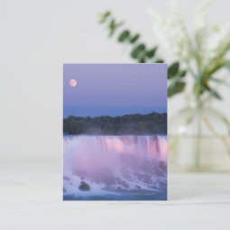Moon over Niagara Falls Postcard | Zazzle