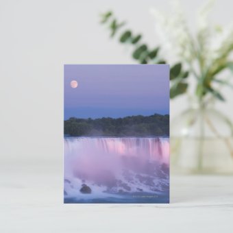 Moon over Niagara Falls Postcard | Zazzle