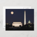 Moon over Washington DC Postcard | Zazzle