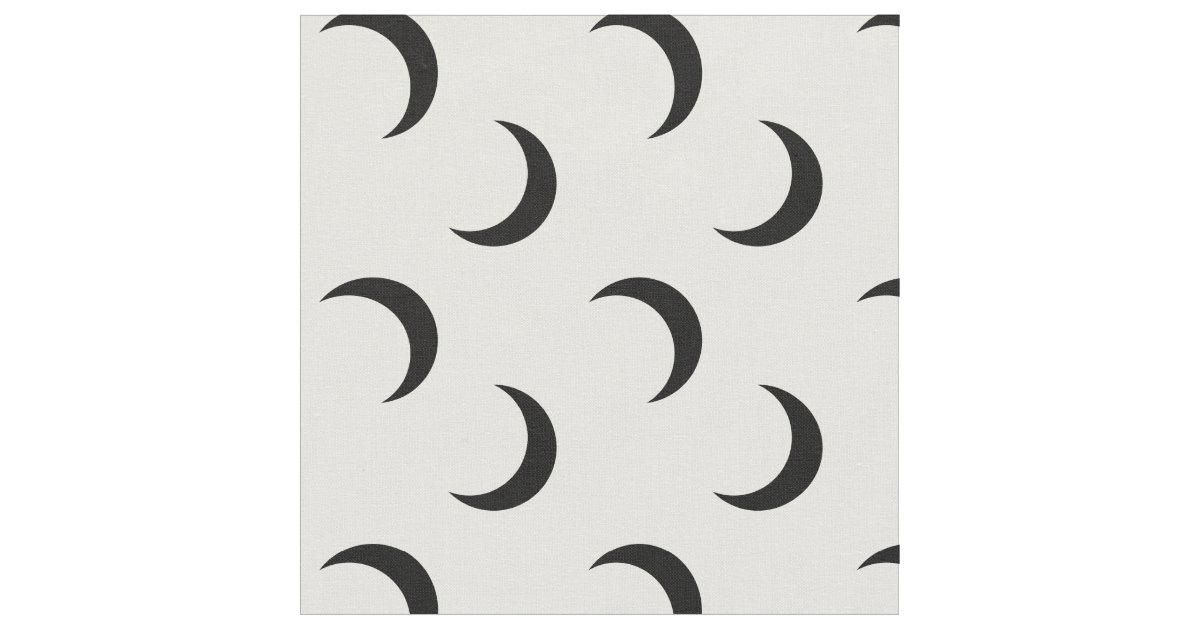 Moon Pattern Elegant Crescent Fabric | Zazzle