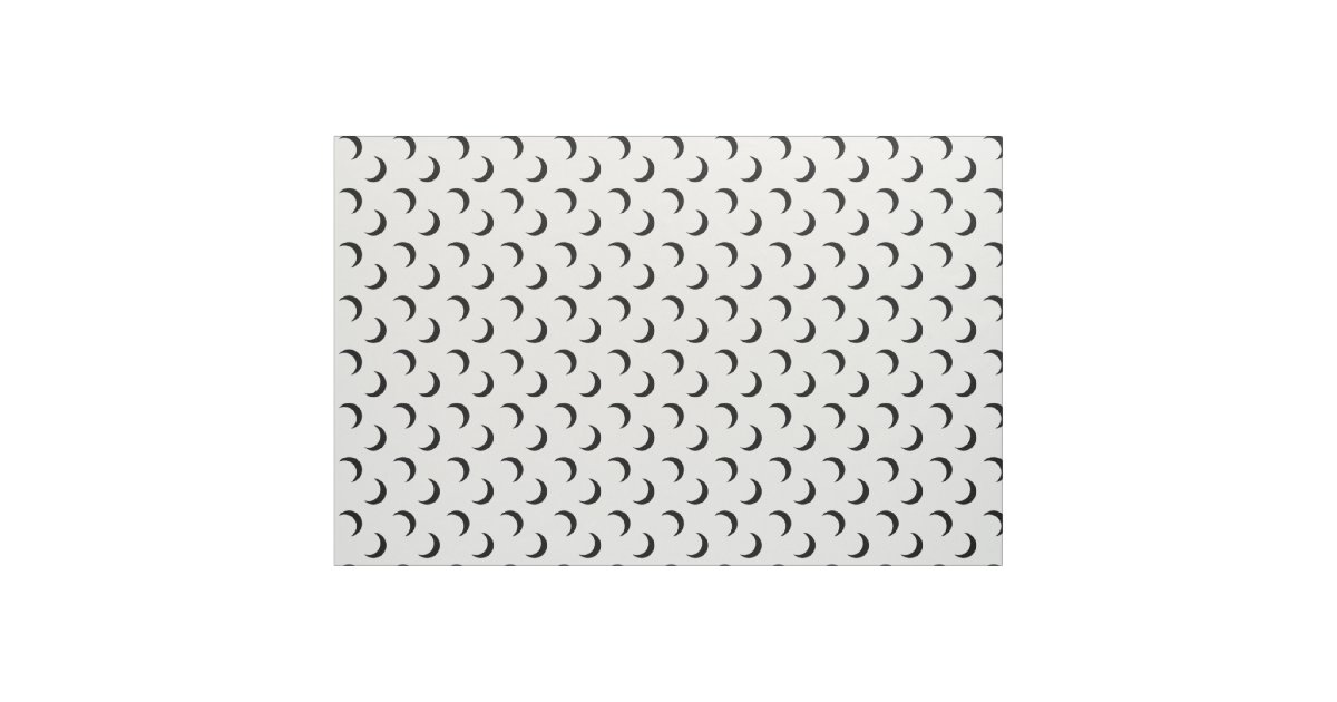 Moon Pattern Elegant Crescent Fabric | Zazzle