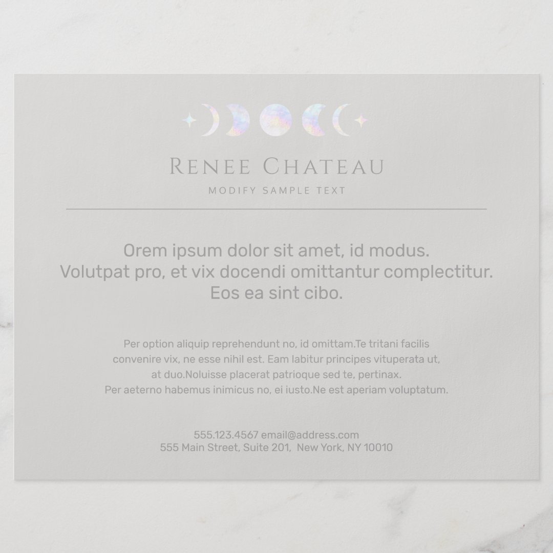 Moon Phase Flyer | Zazzle