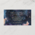 Moon Phases Celestial Navy Healing Arts Coach Chic Business Card | Zazzle