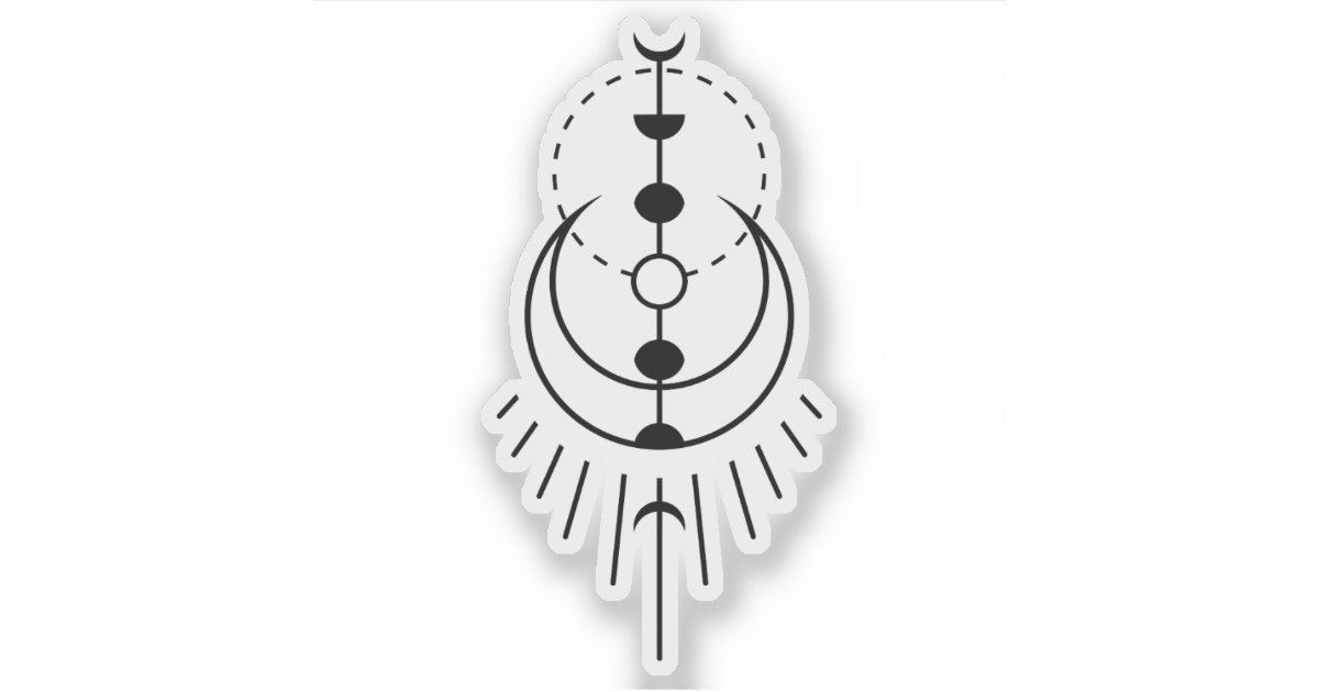 moon phases lunar eclipse sticker | Zazzle