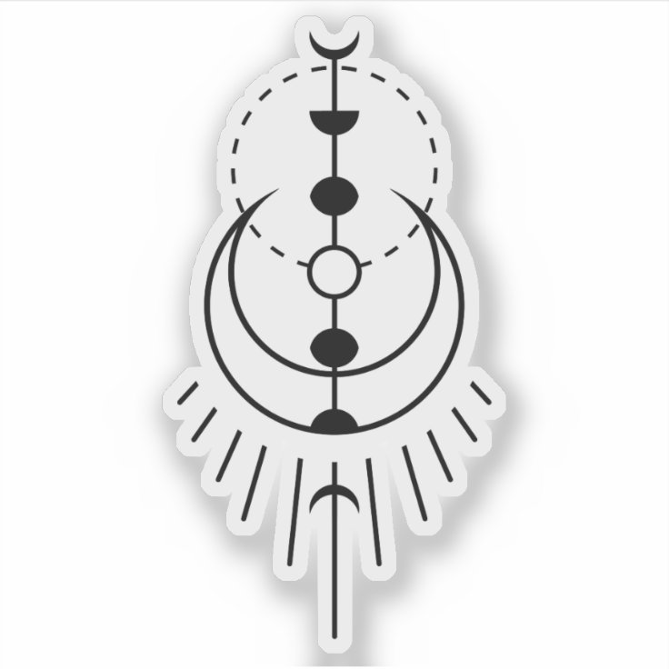 moon phases lunar eclipse sticker | Zazzle