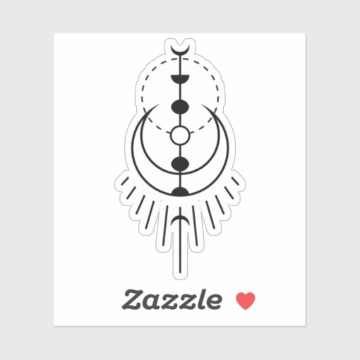 moon phases lunar eclipse sticker | Zazzle