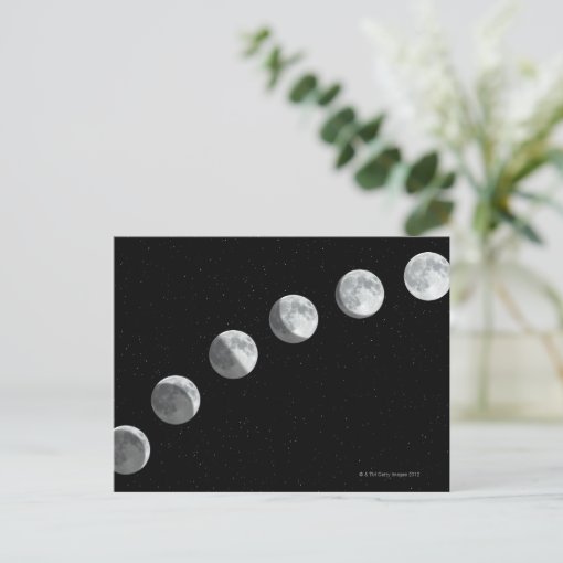 Moon phases postcard | Zazzle