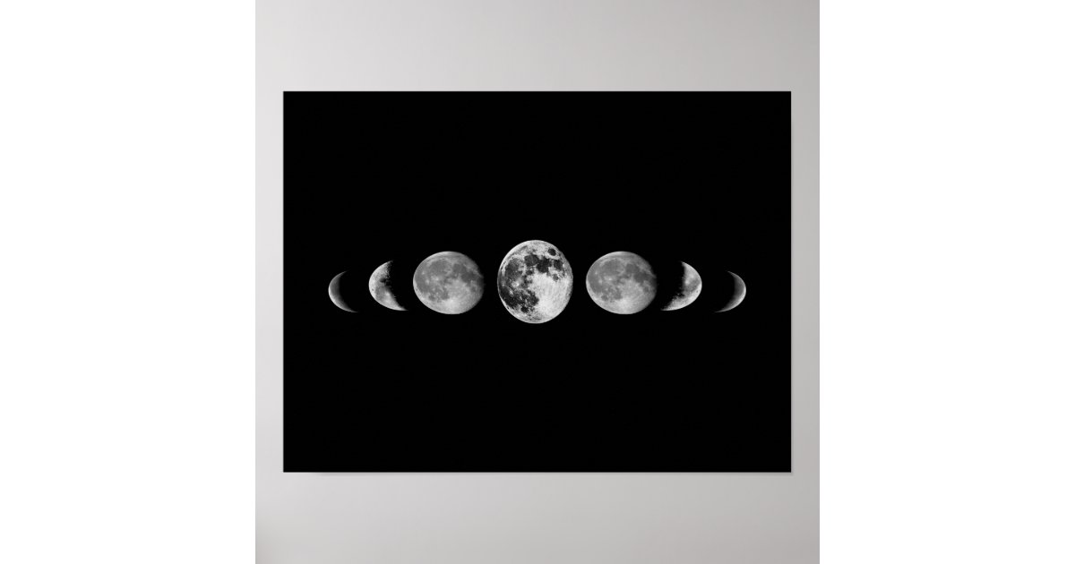Moon Phases Poster | Zazzle