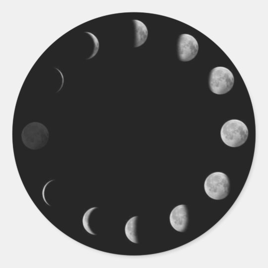 Moon Phases Sticker | Zazzle.com
