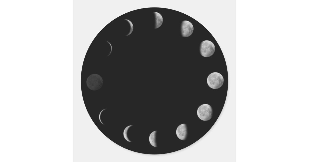 Moon Phases Sticker | Zazzle