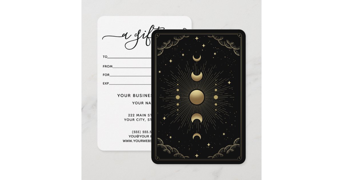 Moon Phases Tarot Card Reading Gift Certificate | Zazzle
