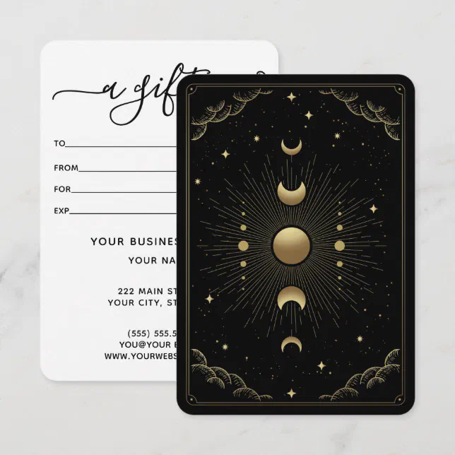 Moon Phases Tarot Card Reading Gift Certificate | Zazzle