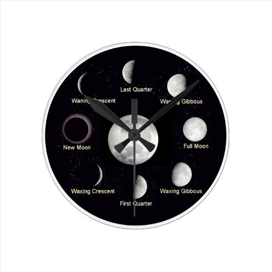 moon phases wall clock | Zazzle.com
