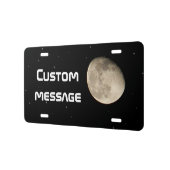 Moon Photo Starry Black Night Sky Space License Plate | Zazzle