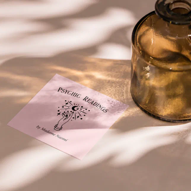 MOON PSYCHIC MEDIUM PALM READING FORTUNE TELLER SQUARE BUSINESS CARD ...