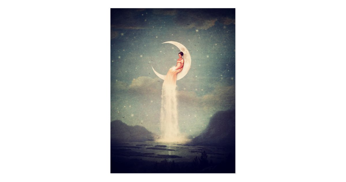 Moon River Lady Postcard | Zazzle.com