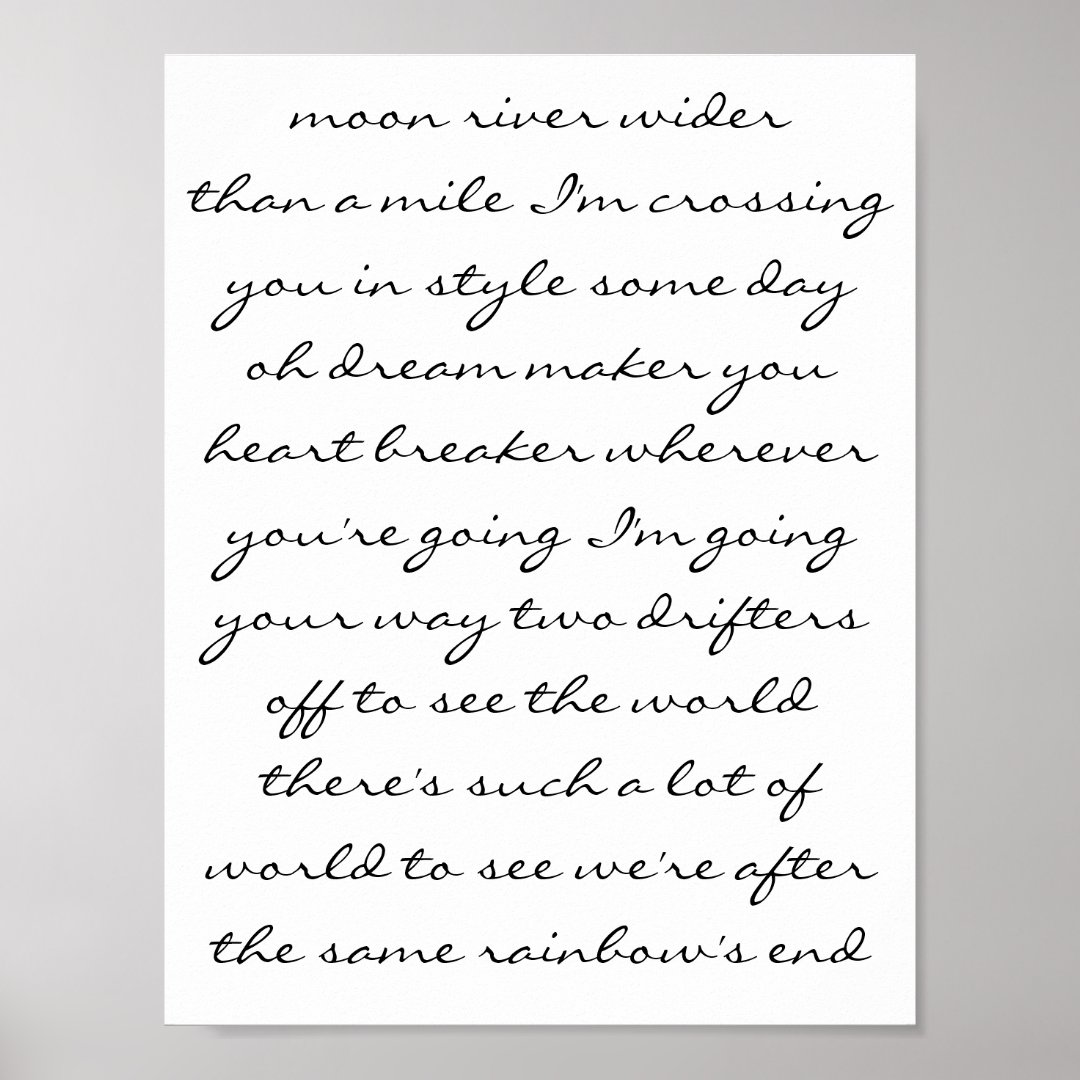 Moon River Poster | Zazzle