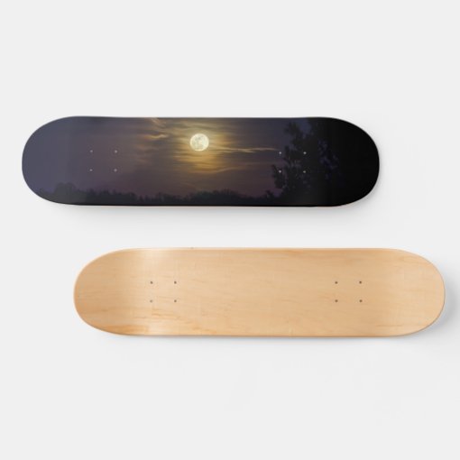 Moon Silhouette Skateboard | Zazzle
