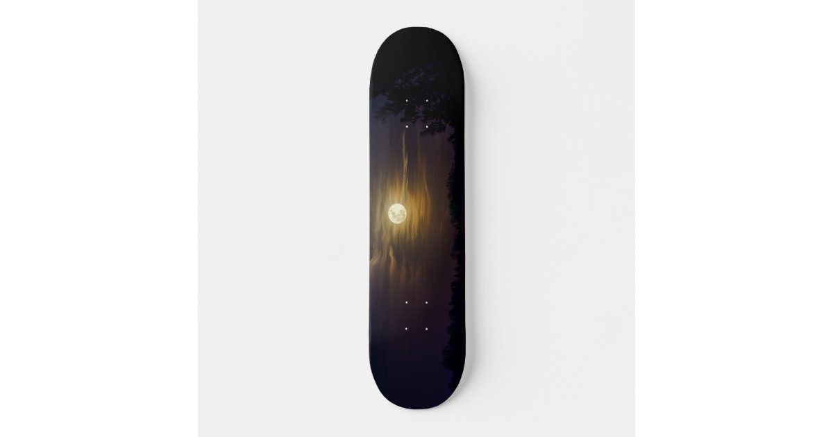 Moon Silhouette Skateboard | Zazzle