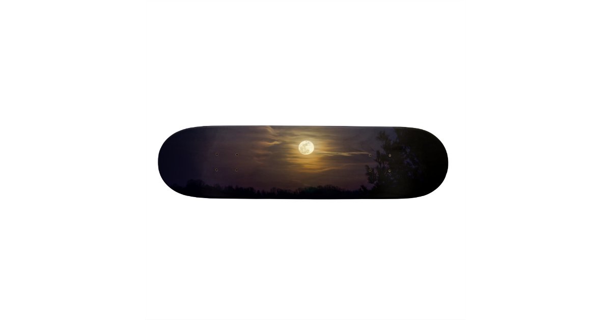 Moon Silhouette Skateboard | Zazzle.com