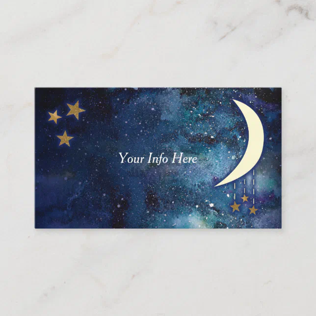 Moon & Stars Business Card | Zazzle