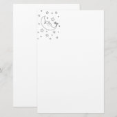 Moon & Stars Stationary Stationery | Zazzle