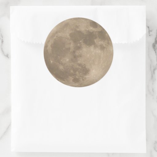 Moon Sticker Full Moon Stickers Fun Moon Gifts | Zazzle