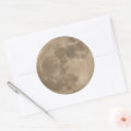 Moon Sticker Full Moon Stickers Fun Moon Gifts | Zazzle