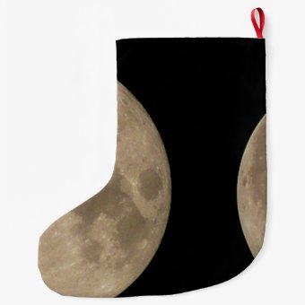 Moon Stocking Full Moon Christmas Stocking Custom | Zazzle