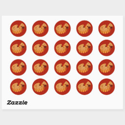 Mooncake Classic Round Sticker | Zazzle