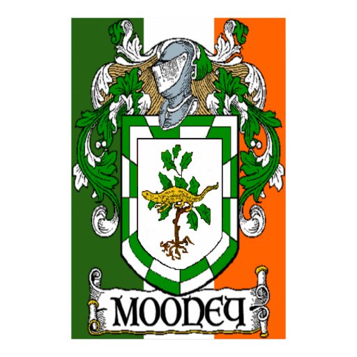Mooney Coat of Arms Flag Poster Print | Zazzle