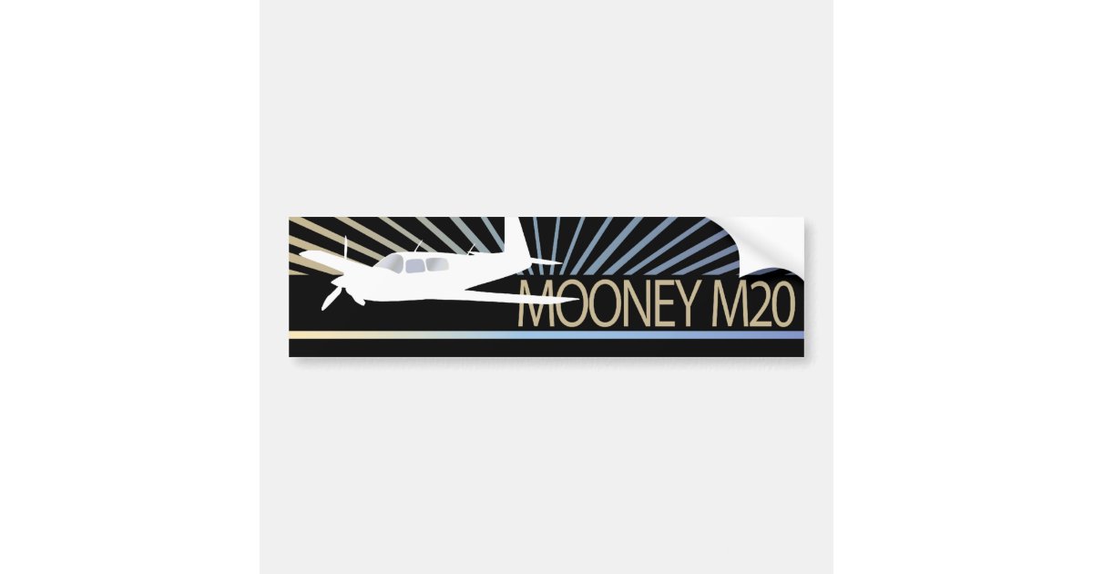 Mooney M20 Aviation Bumper Sticker | Zazzle