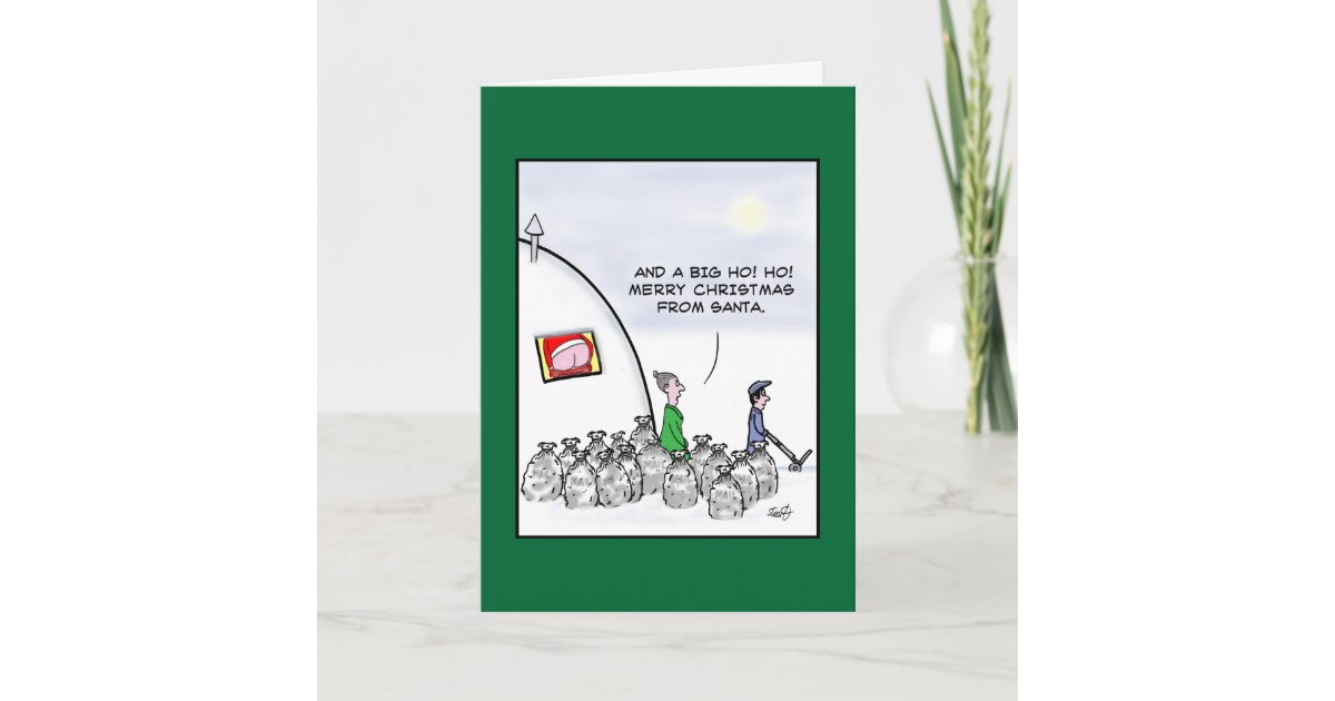Mooning Santa Holiday Card | Zazzle