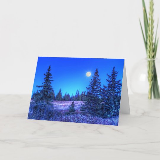 Moonlight Christmas Card | Zazzle.com