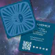 Moonlight Cute Charming Blue Social Media QR Code Square Business Card ...