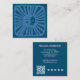 Moonlight Cute Charming Blue Social Media QR Code Square Business Card ...