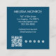 Moonlight Cute Charming Blue Social Media QR Code Square Business Card ...